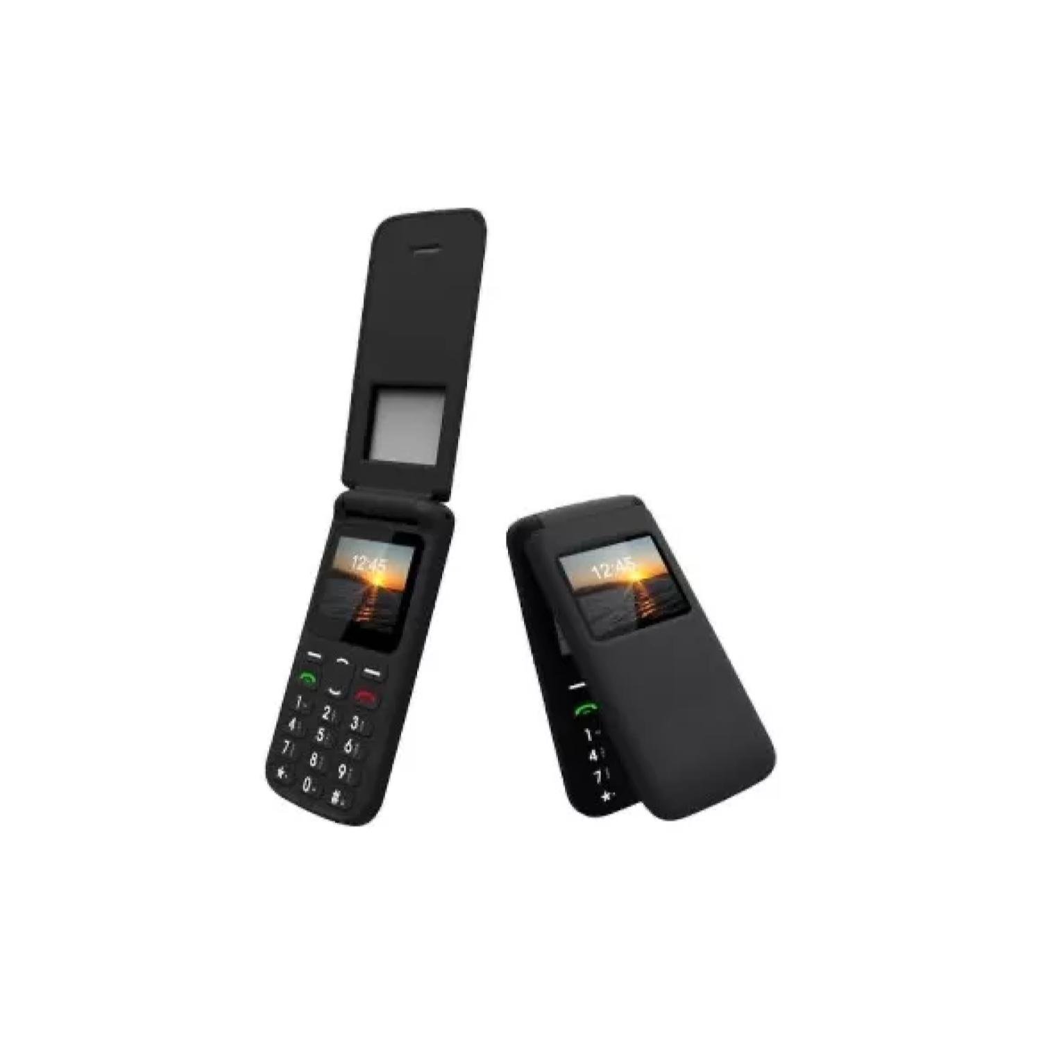 Ripley - TELEFONO SENIOR ADULTO MAYOR TIPO ALMEJA 4G NEGRO