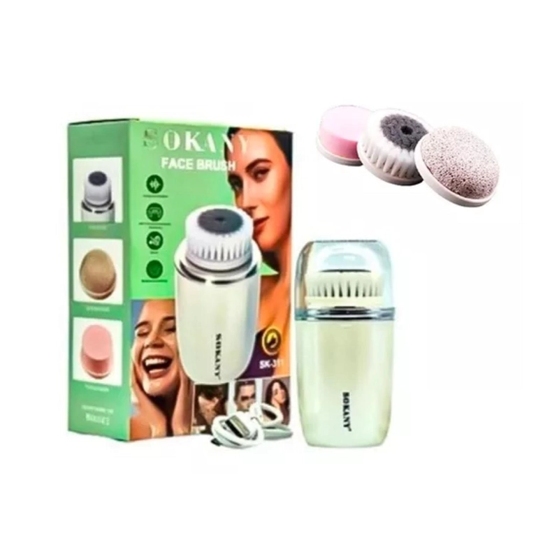 BROCHA LIMPIADORA FACIAL CON ACCESORIOS RECARGABLE USB