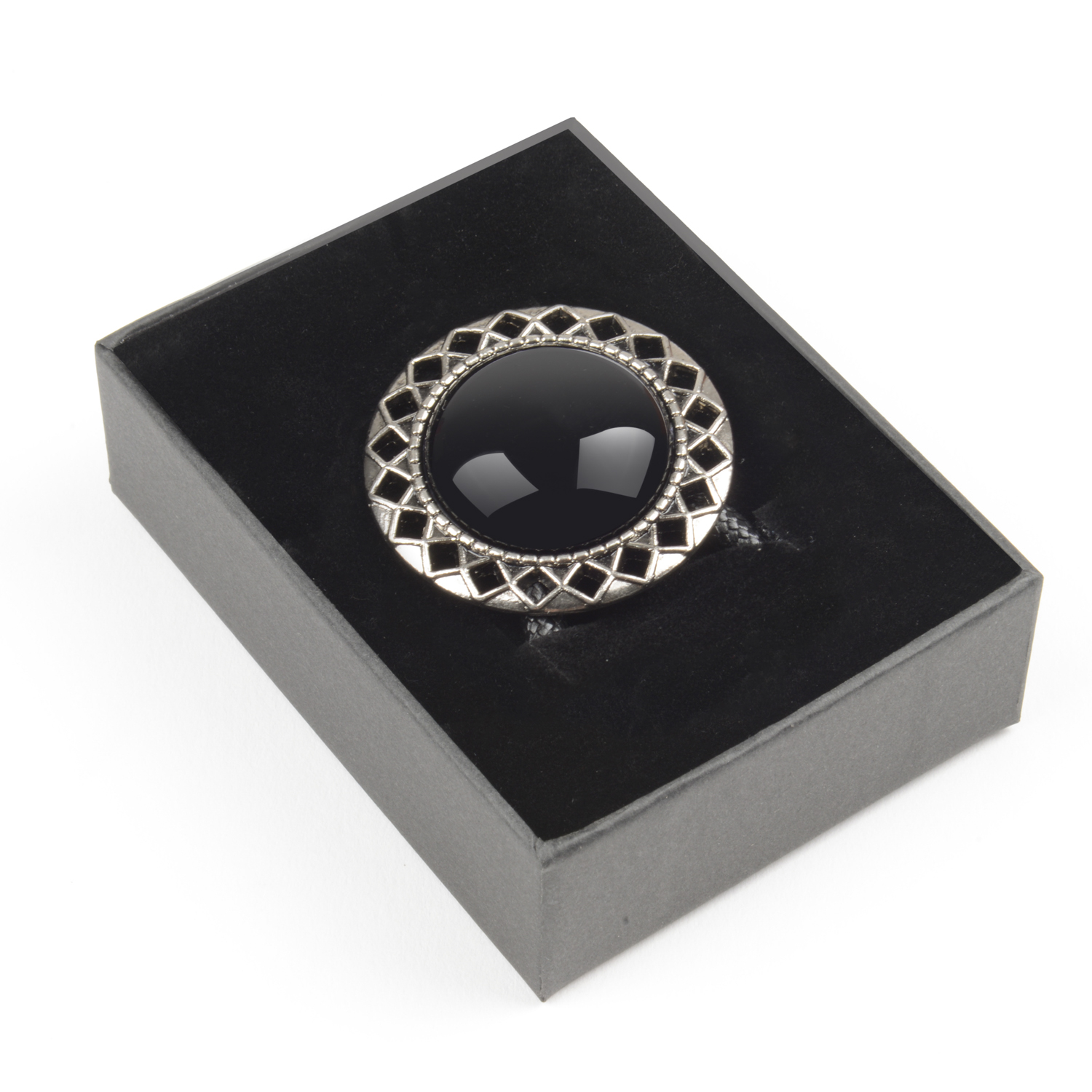 BOLO TIE CHEYENNE NEGRA CON PLATEADO CORBATA TEXANA