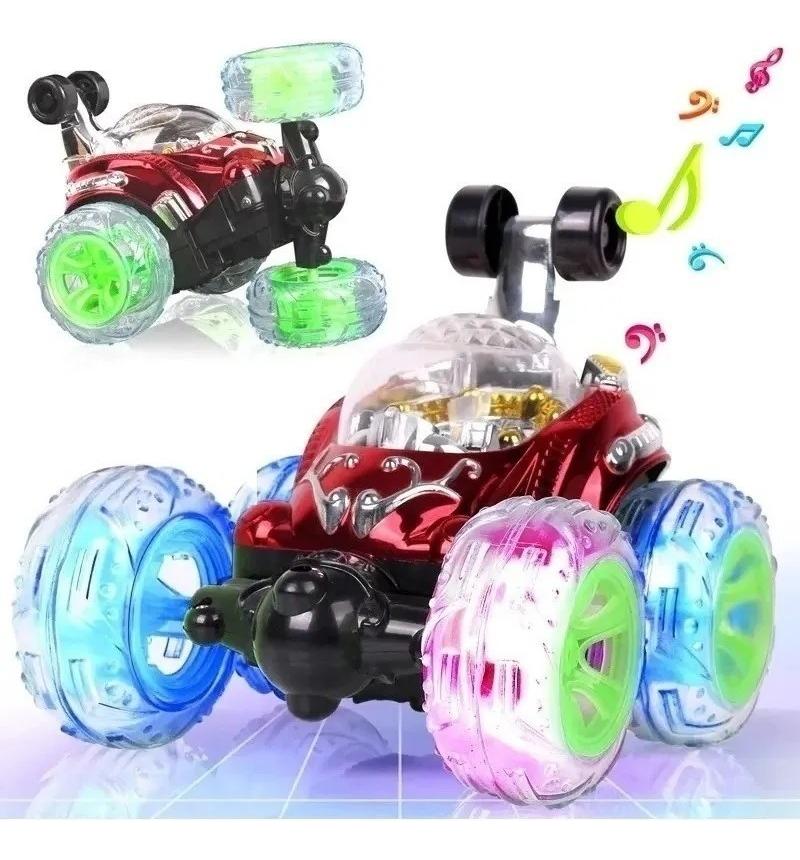 AUTO LOCO 360° CON CONTROL REMOTO, LUZ Y MUSICA PARA NIÑOS