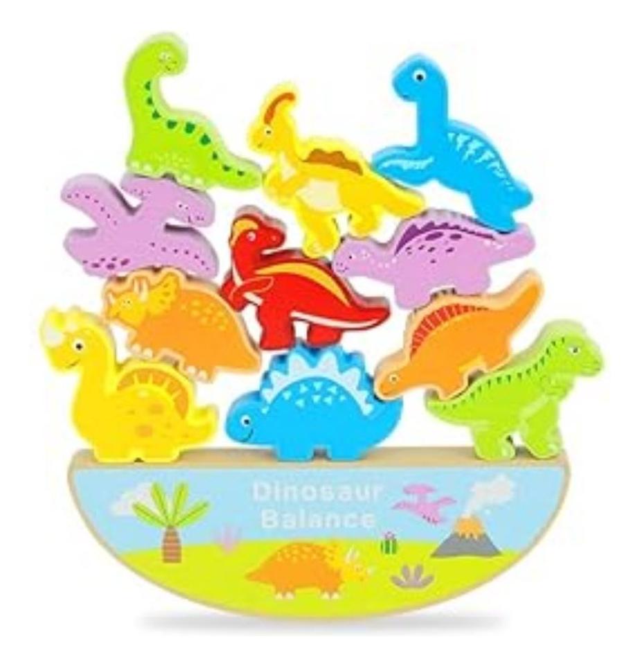 Ripley - CUBOS APILABLES DE MADERA CON TEMA DE DINOSAURIOS PARA BEBÉS