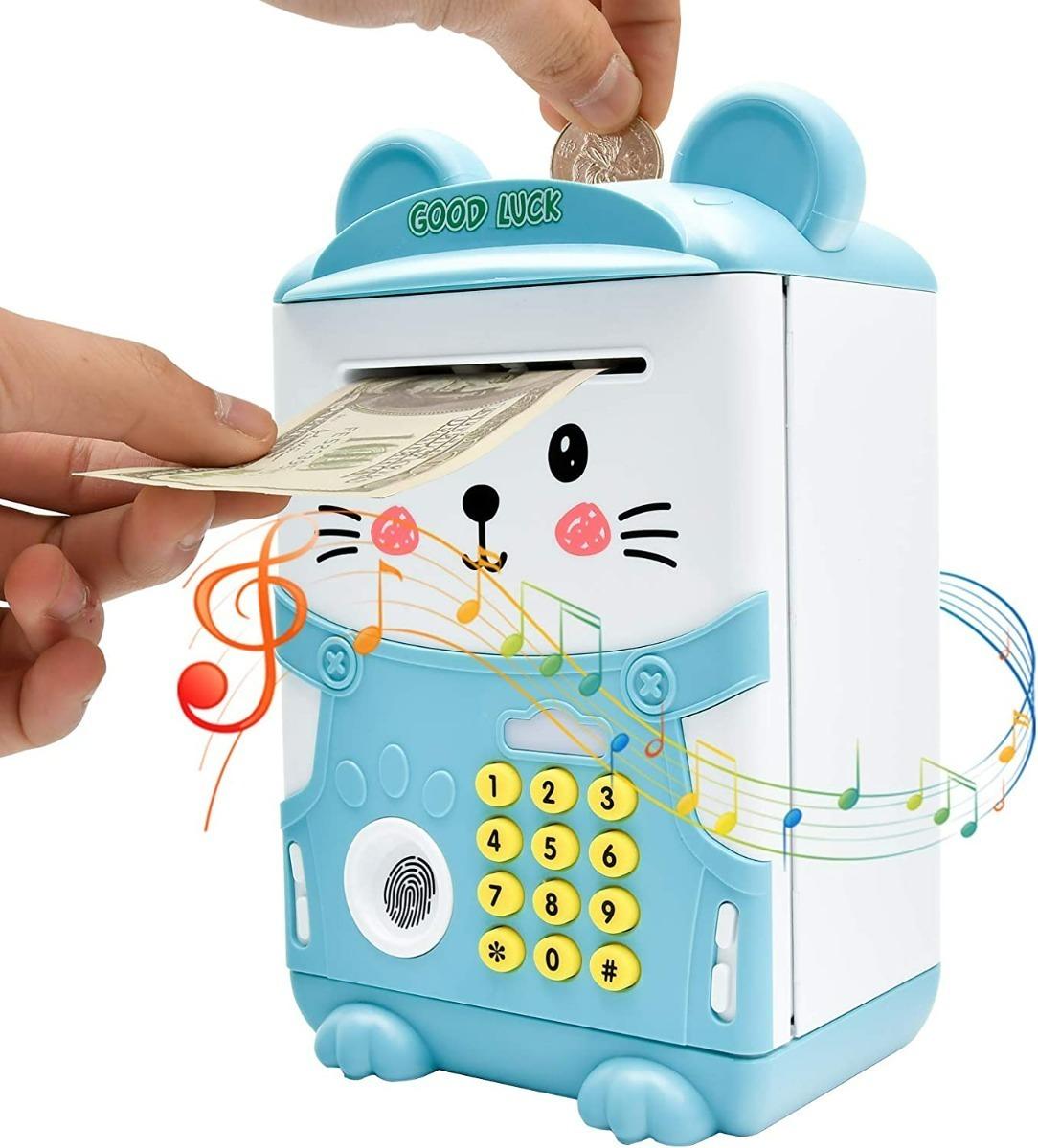 ALCANCIA INFANTIL DIGITAL CON CLAVE Y PROTECCION HUELLA