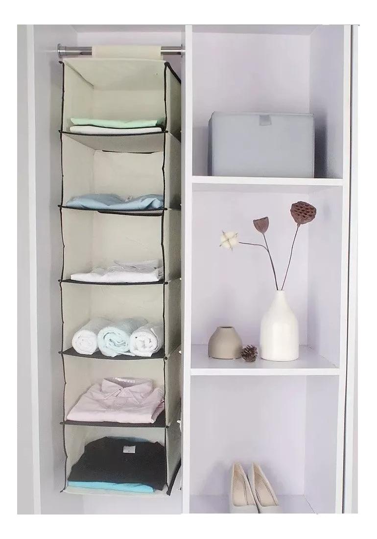 Ripley - ORGANIZADOR COLGANTE PLEGABLE PARA CLOSET CON 6 COMPARTIMENTOS