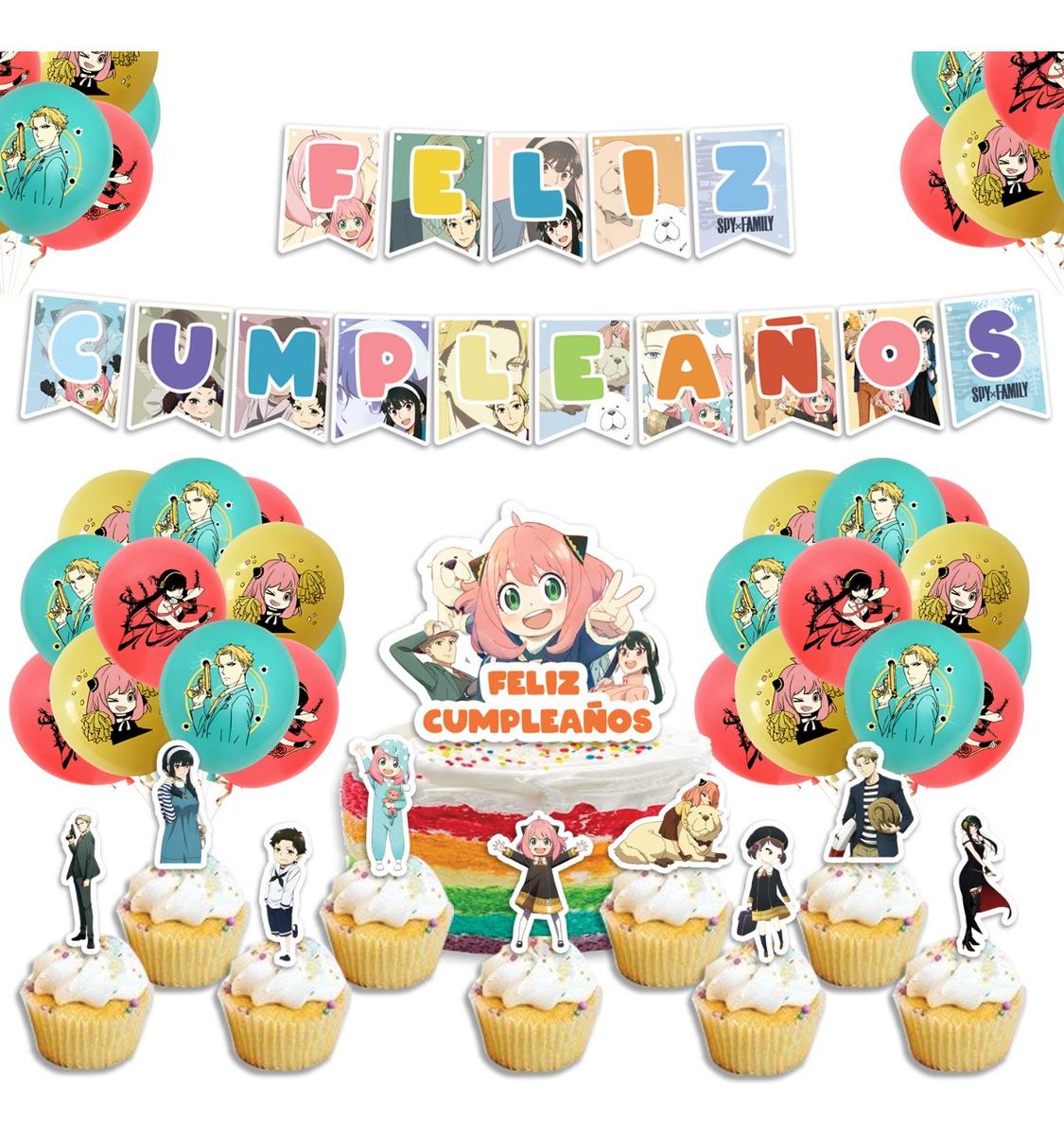FIESTA SPY FAMILY: PACK DE GLOBOS Y TOPPERS CELEBRACION
