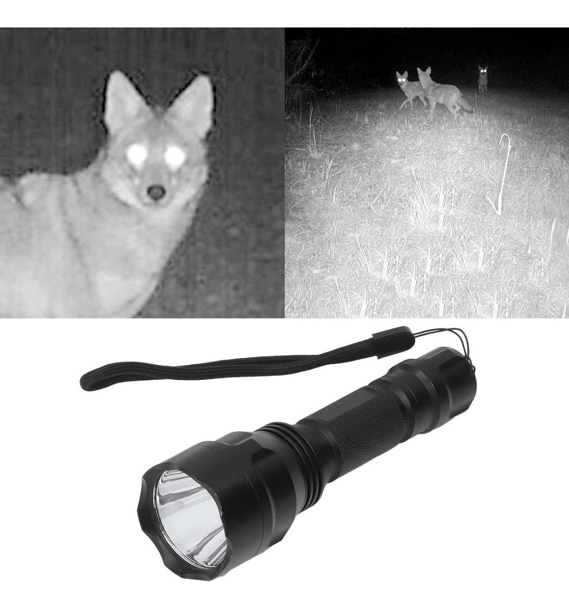 LINTERNA TACTICA LED ROJA RECARGABLE PARA CAZA Y CAMPING