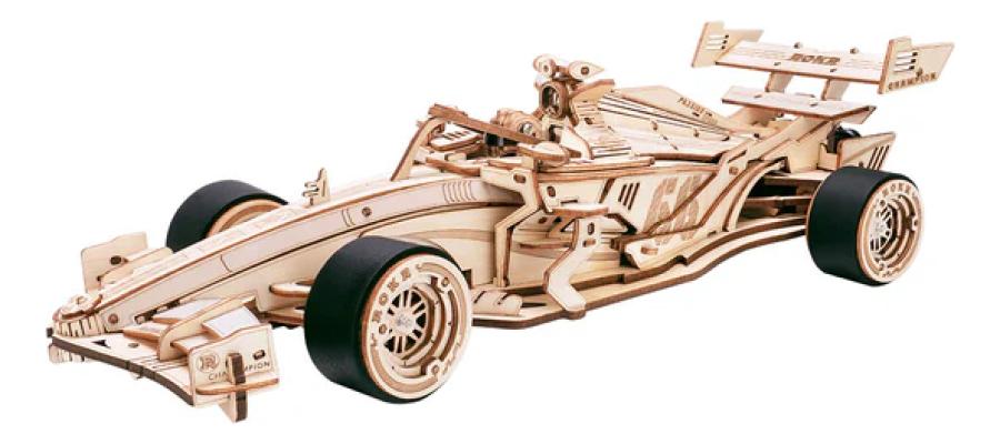 PUZZLE 3D DE MADERA - AUTO DE CARRERA PARA ARMAR Y JUGAR