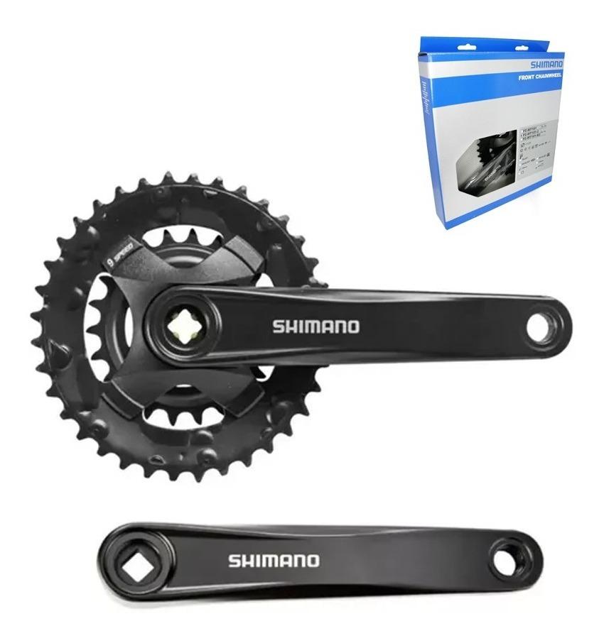 BIELAS SHIMANO HYPERDRIVE 2X9 MTB 36-22 T, ALTO RENDIMIENTO