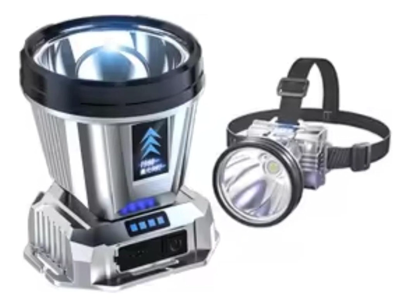 LINTERNA FRONTAL LED IMPERMEABLE CON CARGA USB Y ZOOM