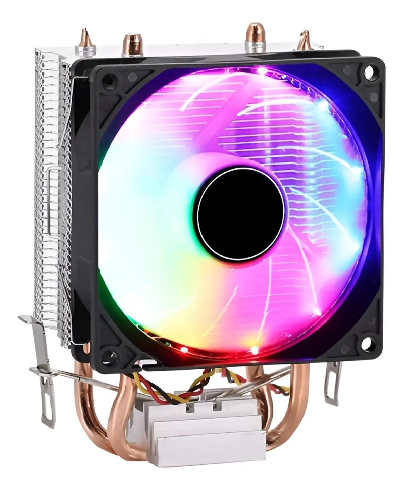 DISIPADOR CPU CON VENTILADOR RGB Y BASE DE COBRE