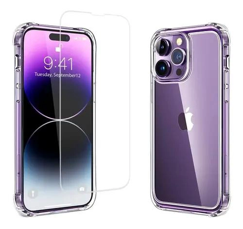 CARCASA ANTIGOLPES TRANSPARENTE CON MICA DE VIDRIO