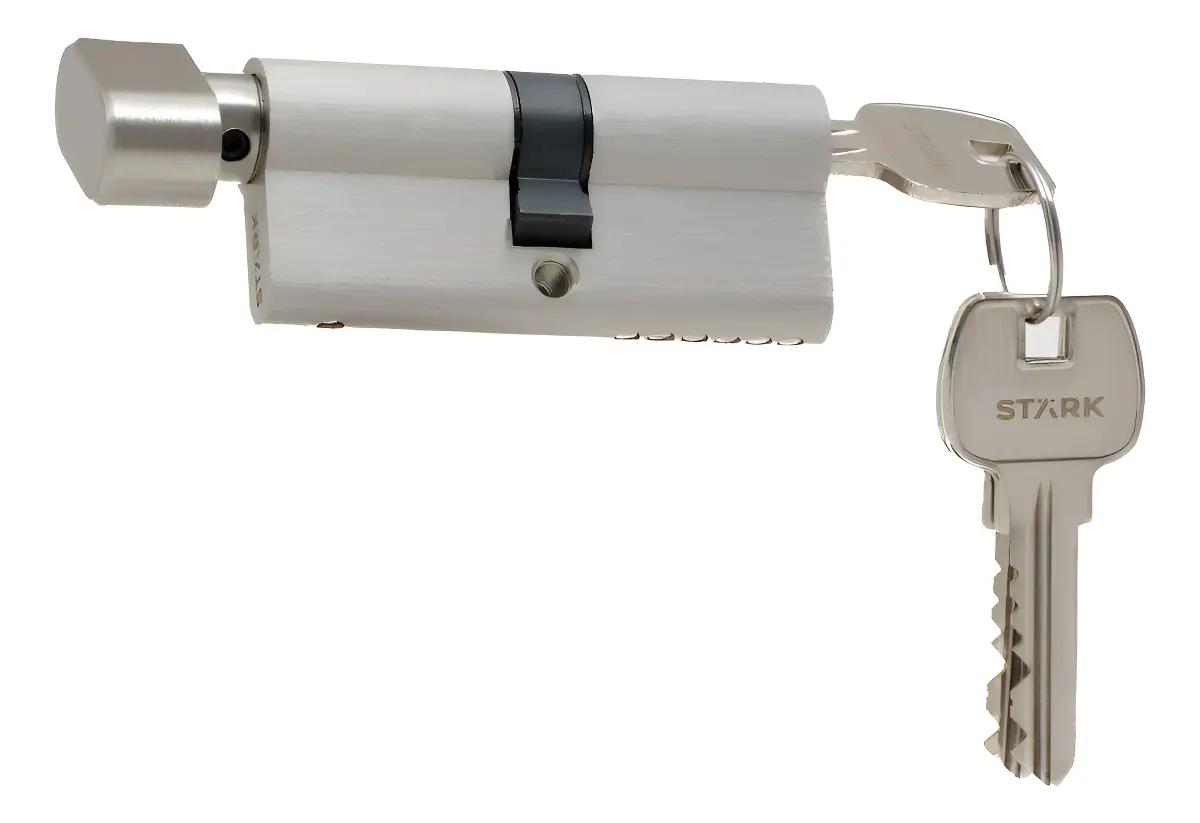 CILINDRO DE SEGURIDAD INTERIOR 80 MM NIQUEL SATINADO