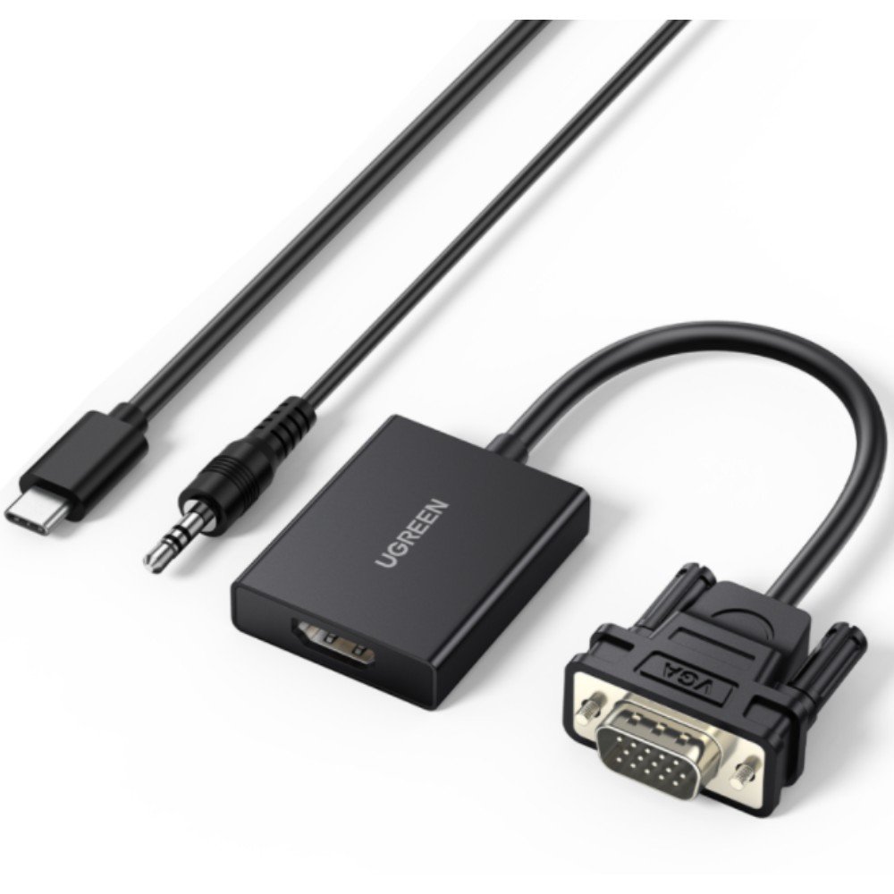 CONVERTIDOR VGA A HDMI + AUDIO 3.5MM UGREEN