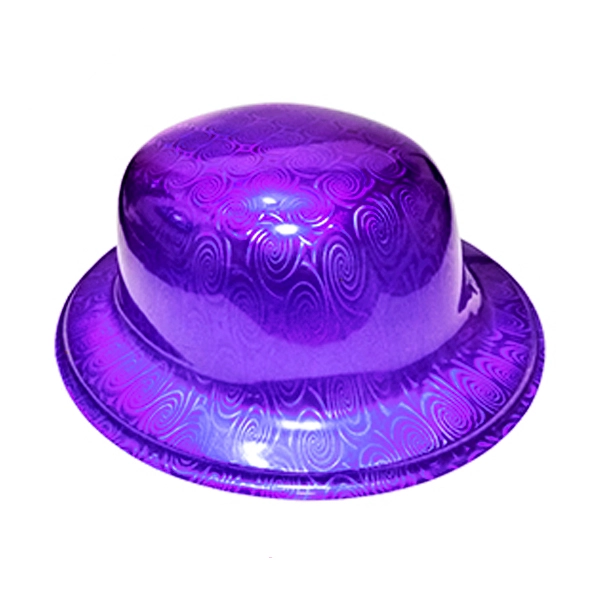 GORRO CHAPLIN REDONDO BRILLANTE MORADO X12 UNI