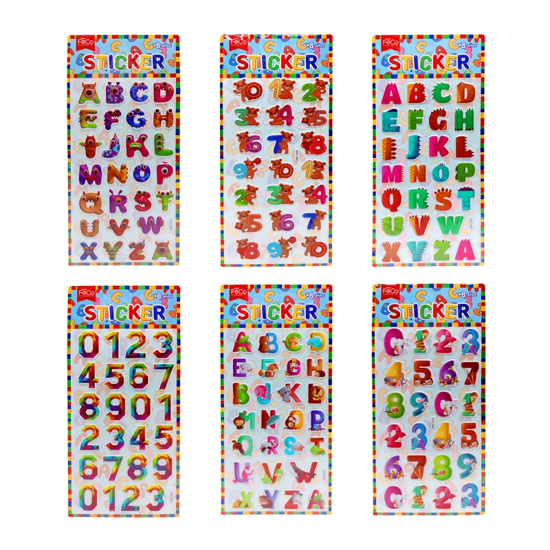 STICKER INFANTIL NUMEROS X12UNI