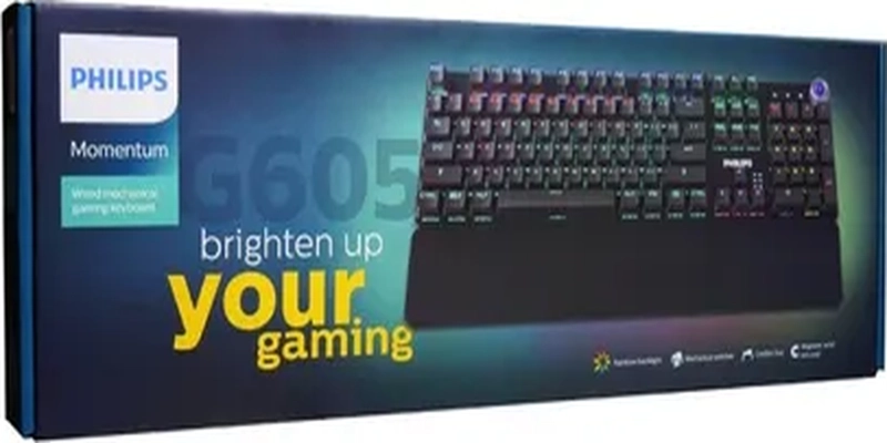 TECLADO MECANICO GAMER PHILIPS G605 NEGRO