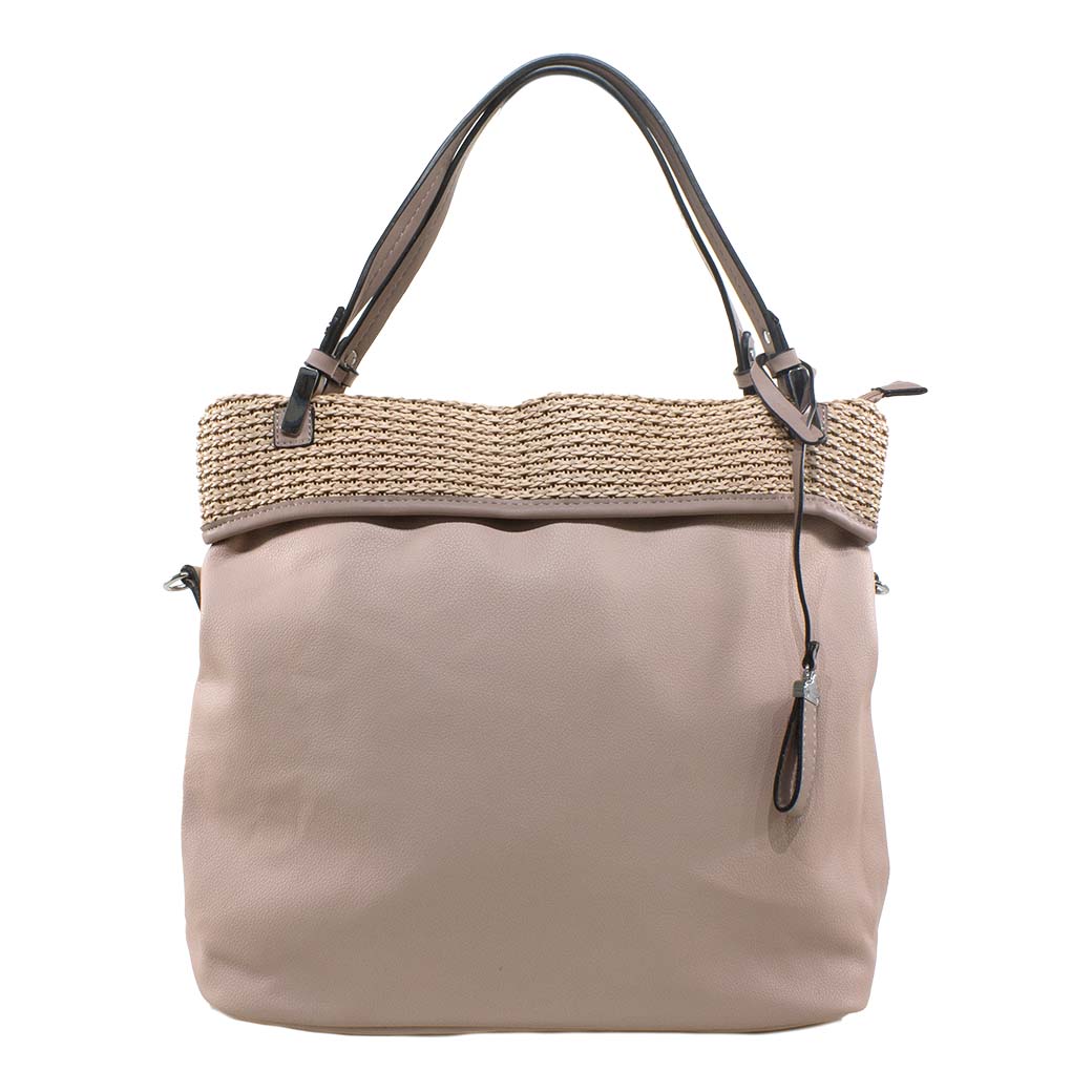 Ripley - CARTERA C/FRANJA TEJIDA ROSADO