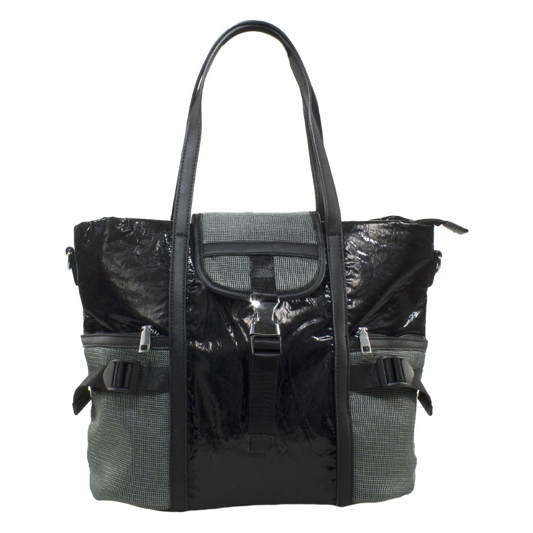 CARTERA C/FRANJAS NEGRAS NEGRO