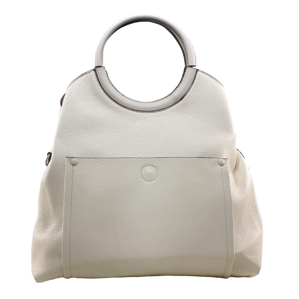 CARTERA C/MANILLA REDONDA BEIGE