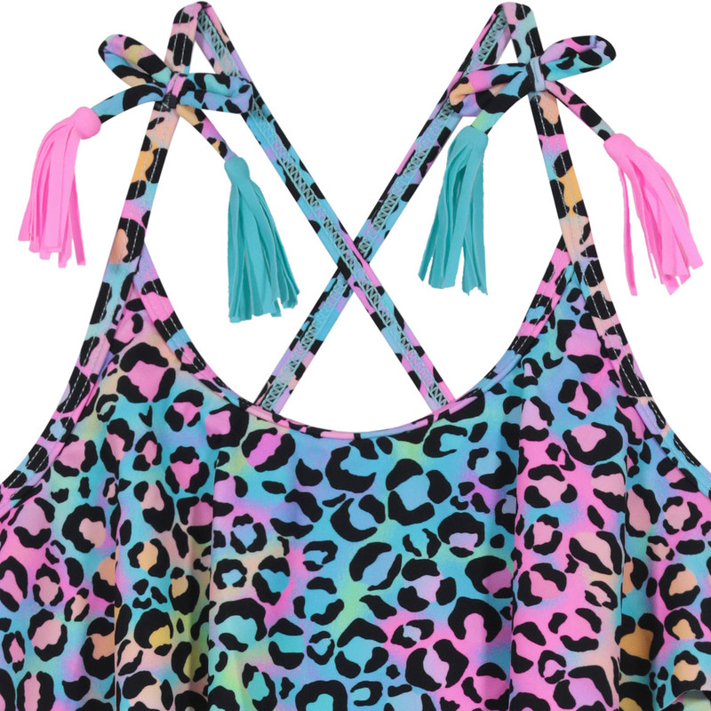 TRAJE DE BAÑO NIÑA H2O WEAR ROSADO TANKINI UV30+ CON VUELOS PARA