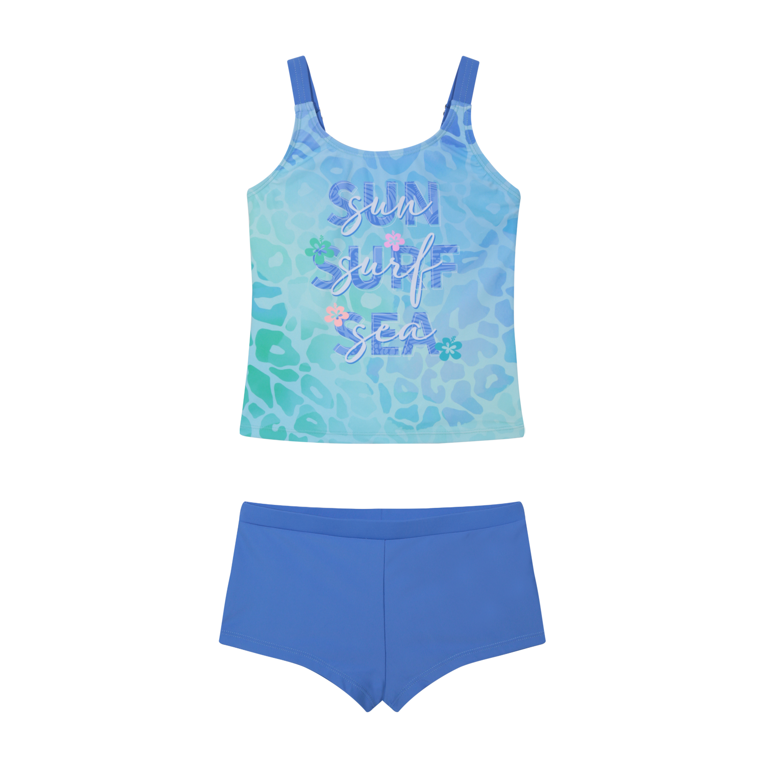 TRAJE DE BAÑO NIÑA TEENS TANKINI UV50 H2O WEAR AZUL