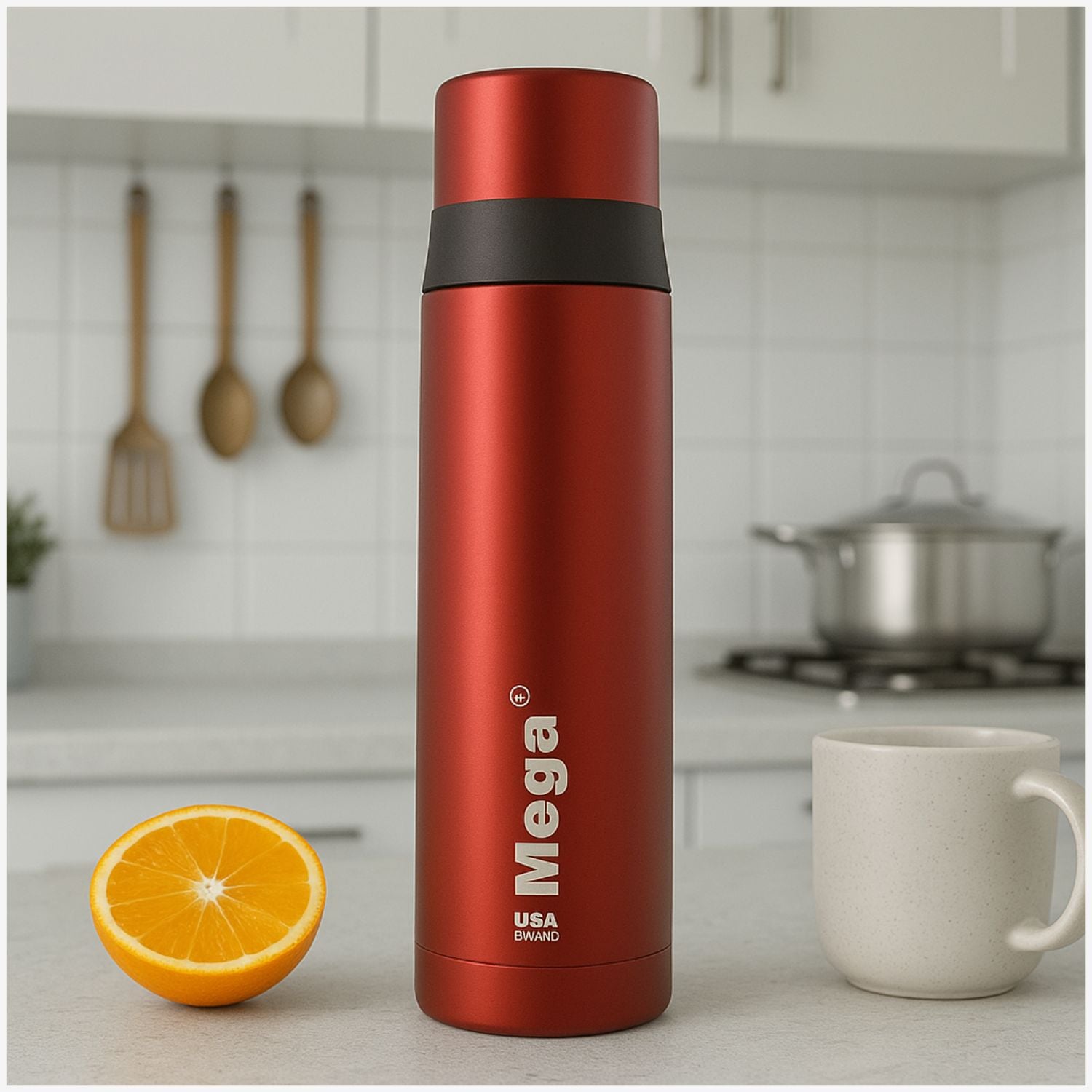 TERMO MEGA SLIM IV 470ML ACERO INOXIDABLE METALICO TE EN COLOR CAFE EN ...