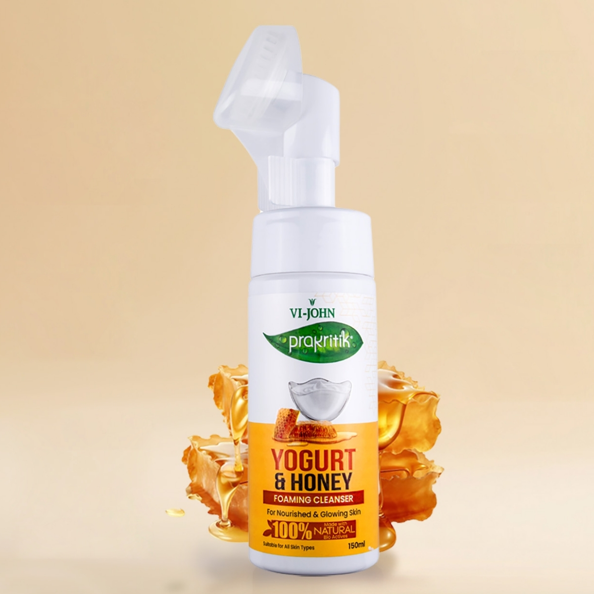 PRAKRITIK JABÓN ESPUMOSO FACIAL YOGURT Y HONEY 150 ML