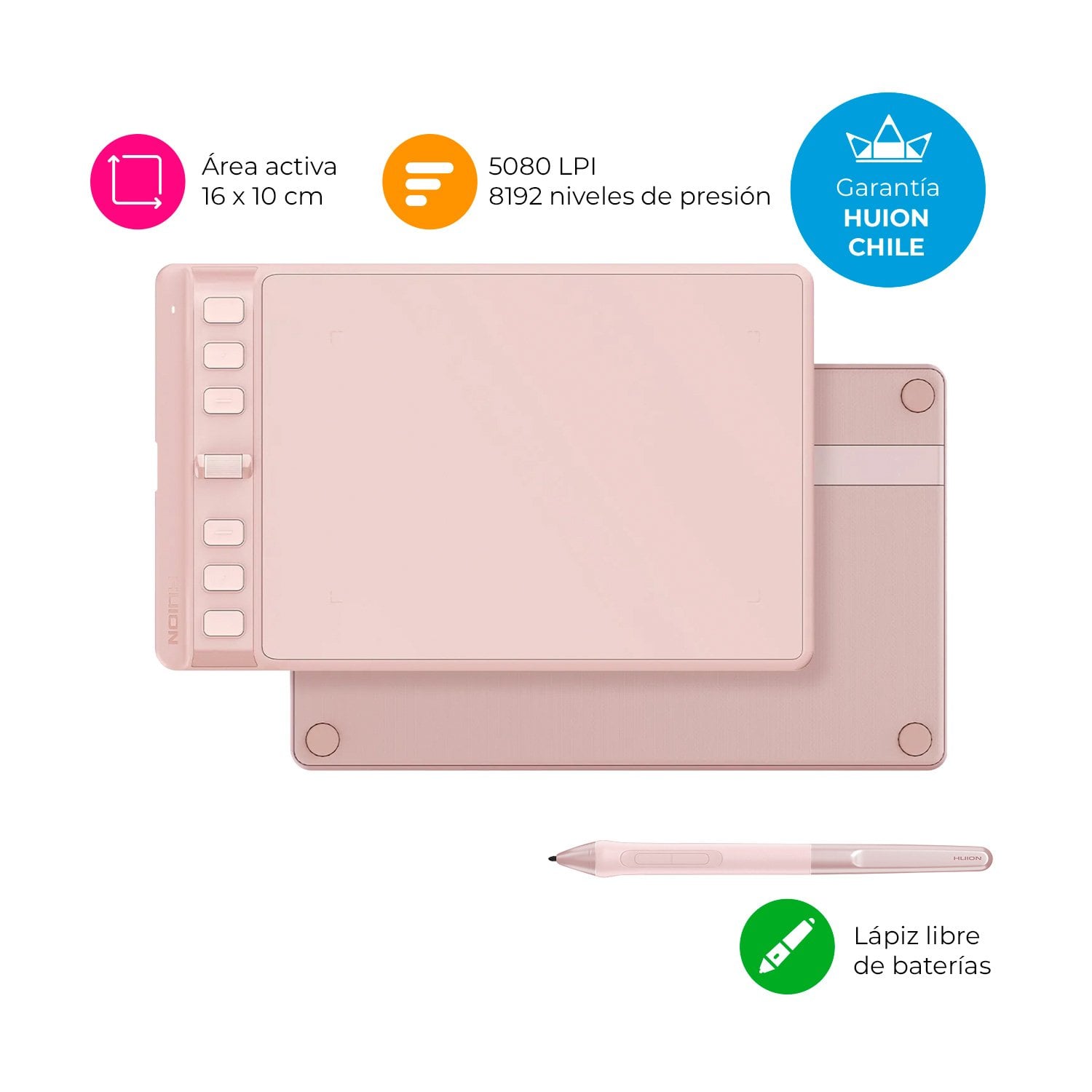 TABLETA GRAFICA HUION INSPIROY 2 S PINK - HCL