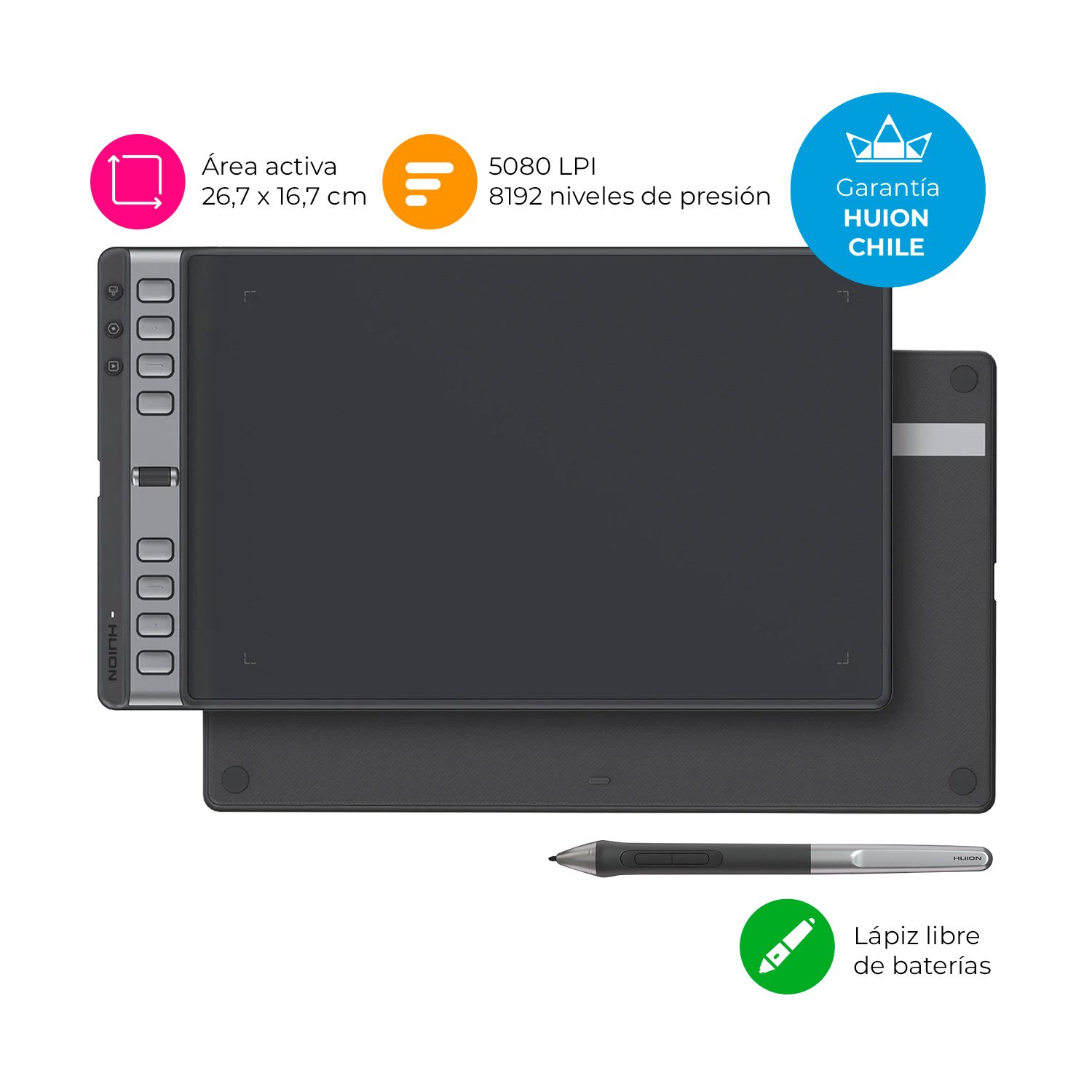 TABLETA GRAFICA HUION INSPIROY 2 L BLACK - HCL