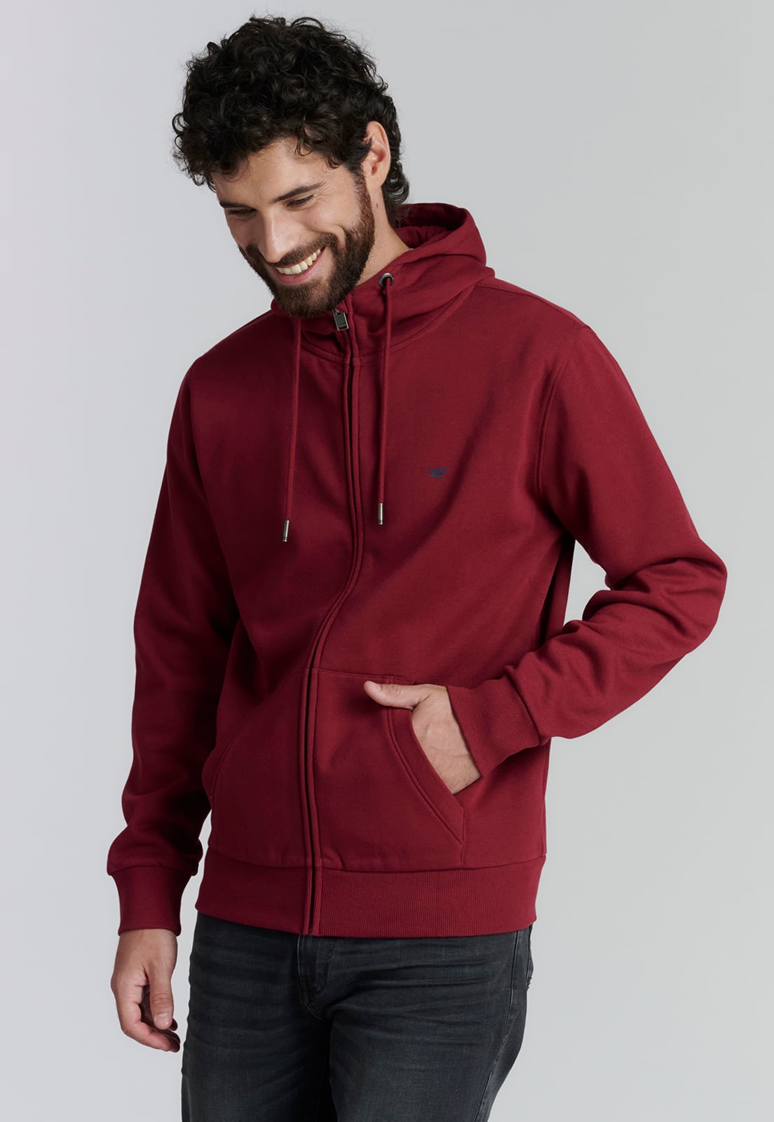 POLERÓN ALGODÓN HOMBRE FEROUCH ROJO BÁSICO KANSAS FR BURGUNDY