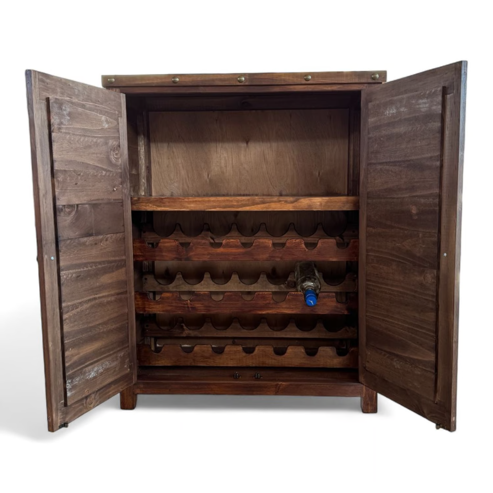 Ripley - MUEBLE CAVA PARA BOTELLAS Y COPAS TAIKKEE CON PATINA DE COLORES