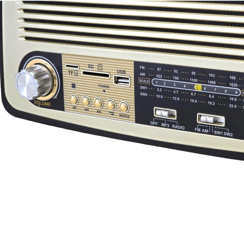 RADIO PORTATIL RETRO AUDIOPRO RECARGABLE BLUETOOTH 10W AP0205
