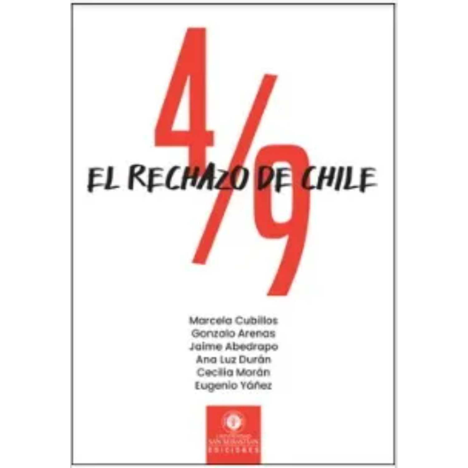 LIBRO 4/9 EL RECHAZO DE CHILE MARCELA CUBILLOS
