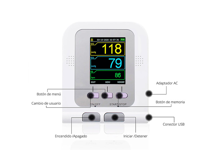 Ripley - MONITOR SIGNOS VITALES CONTEC 08A SPO2 BRAZALETE NEONATAL