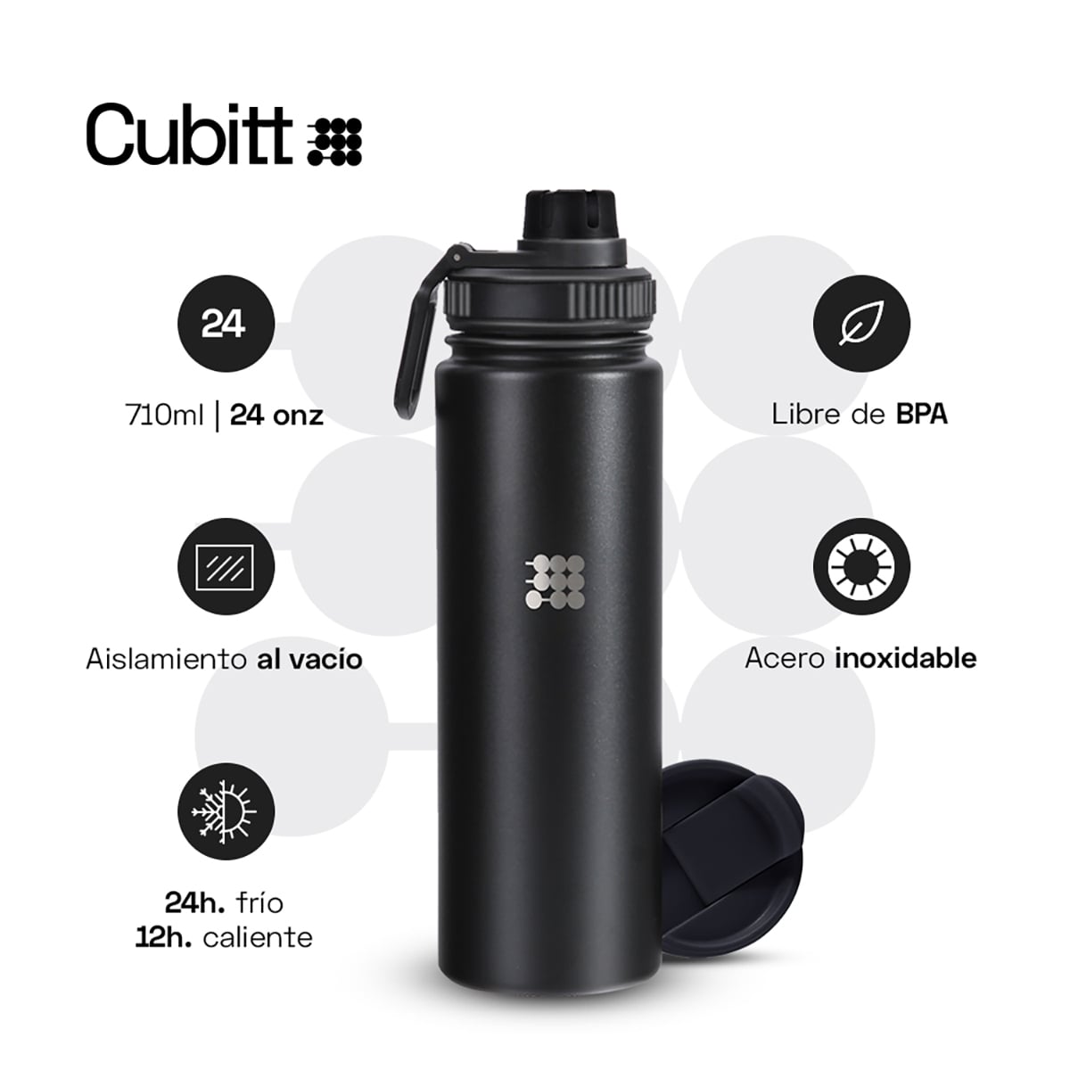 TERMO CUBITT CTHB24-1 UNISEX NEGRO