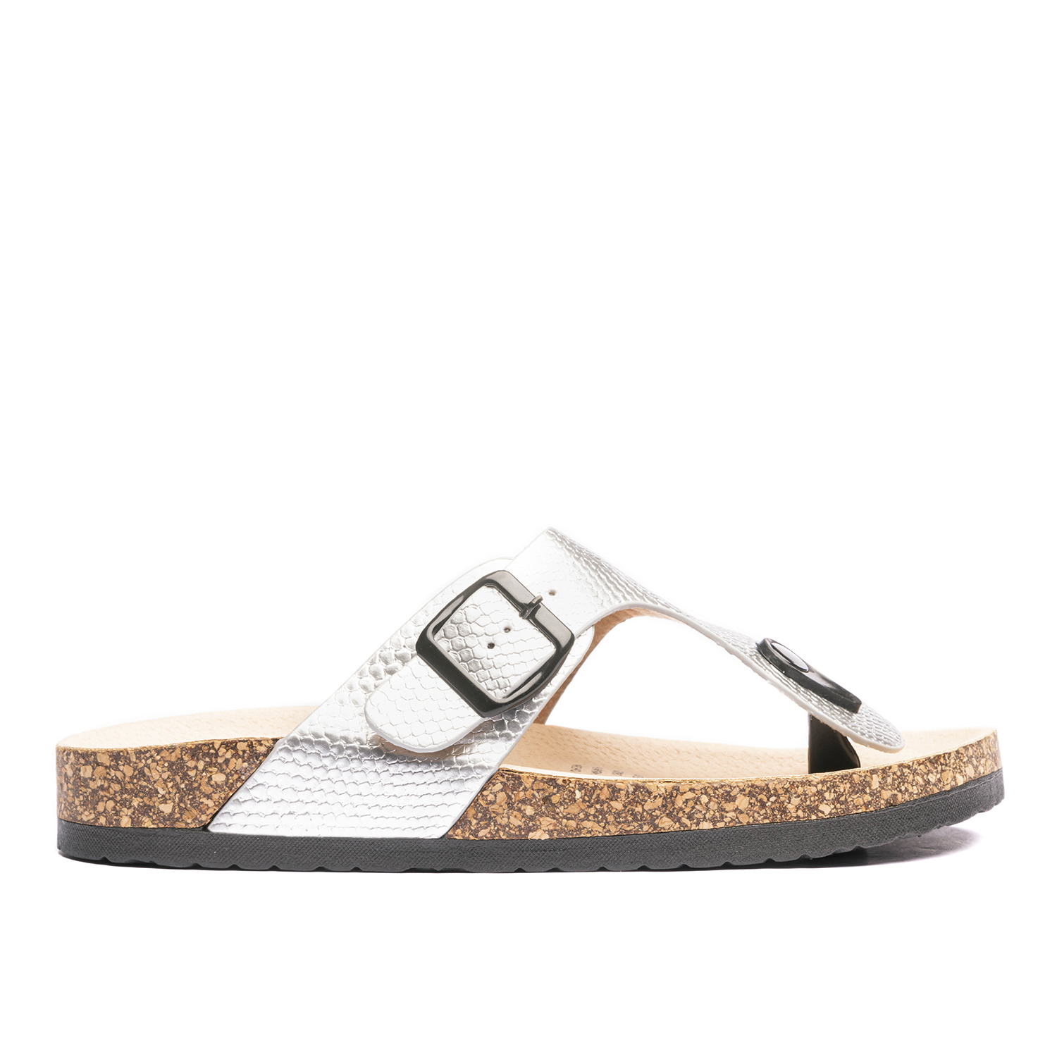 Ripley - SANDALIAS MUJER CHANCLETA PLATEADO RAZO