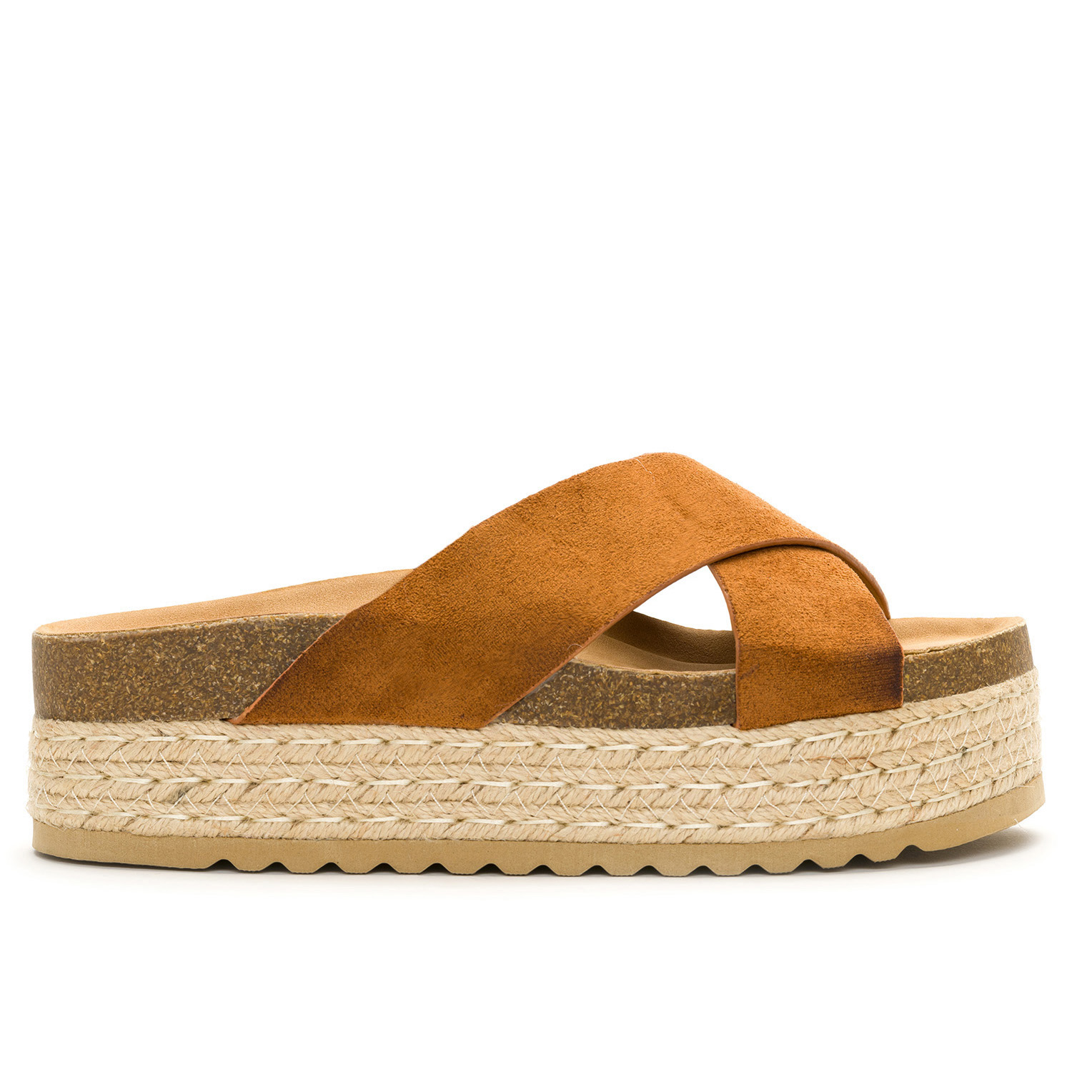 Ripley - SANDALIA MUJER CAMEL SERRA CHANCLETA