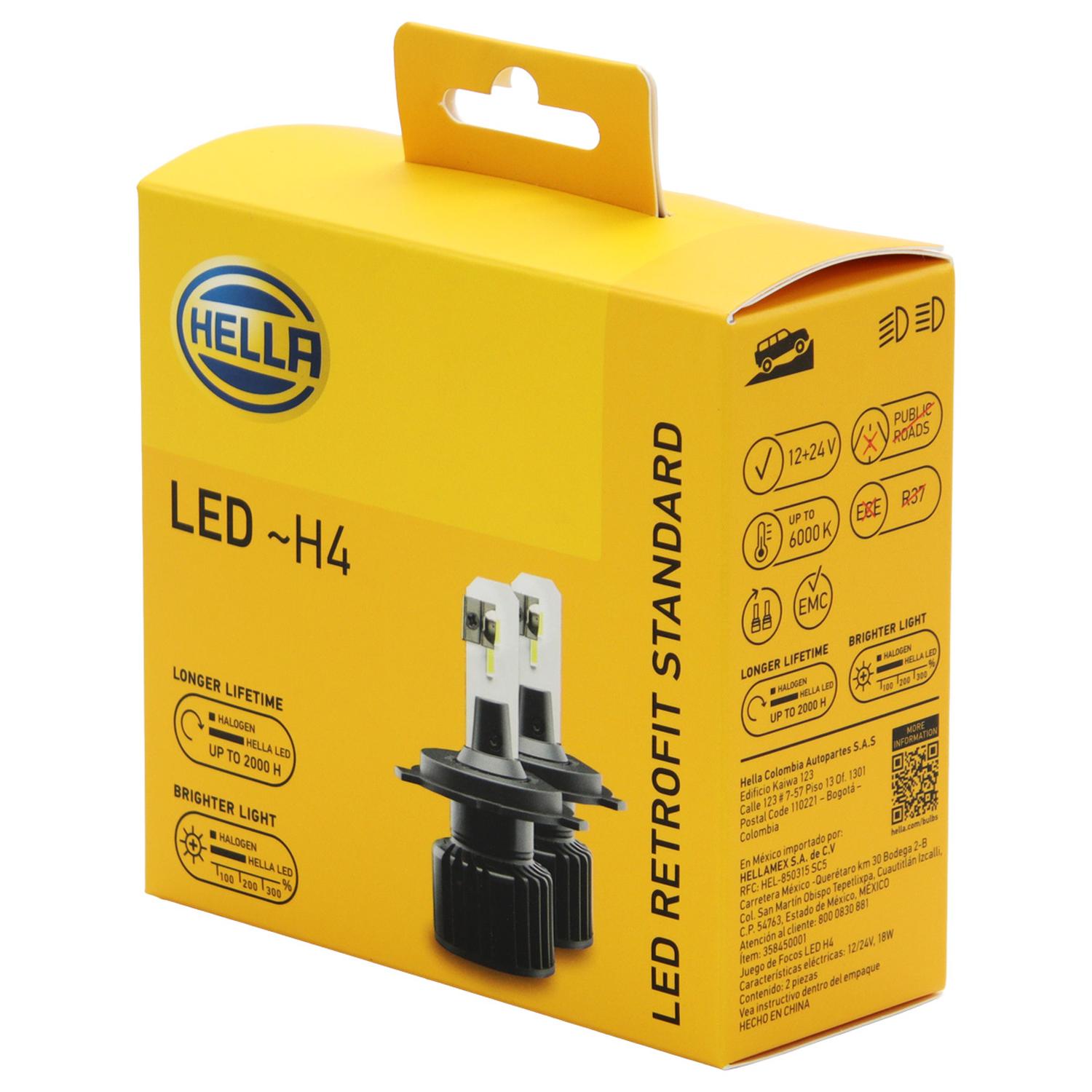 AMPOLLETA LED H4 RETROFIT STD 12/24V 18W 1900LM 6000K (PAR)