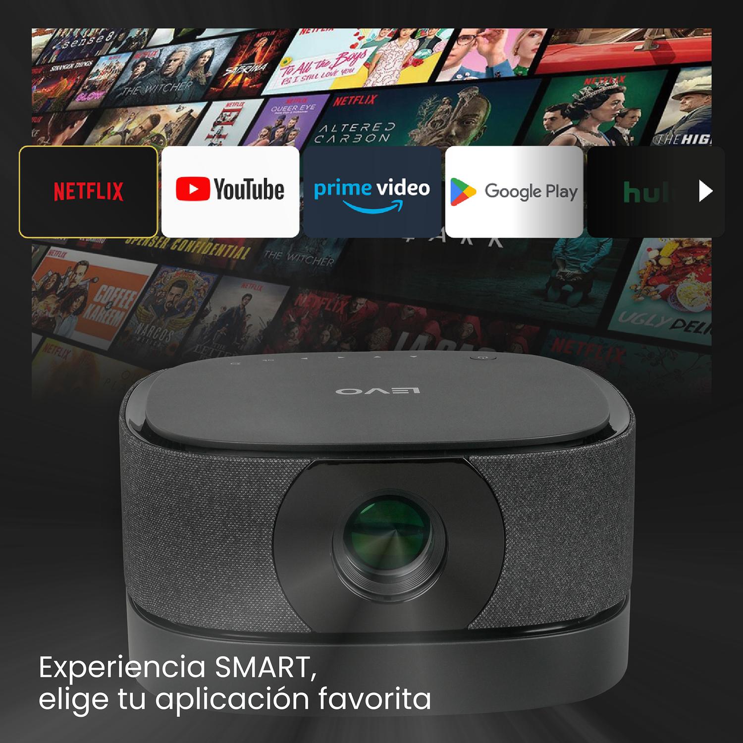 PROYECTOR PORTATIL INALAMBRICO SMART LUMIX 9000LM BT LEVO