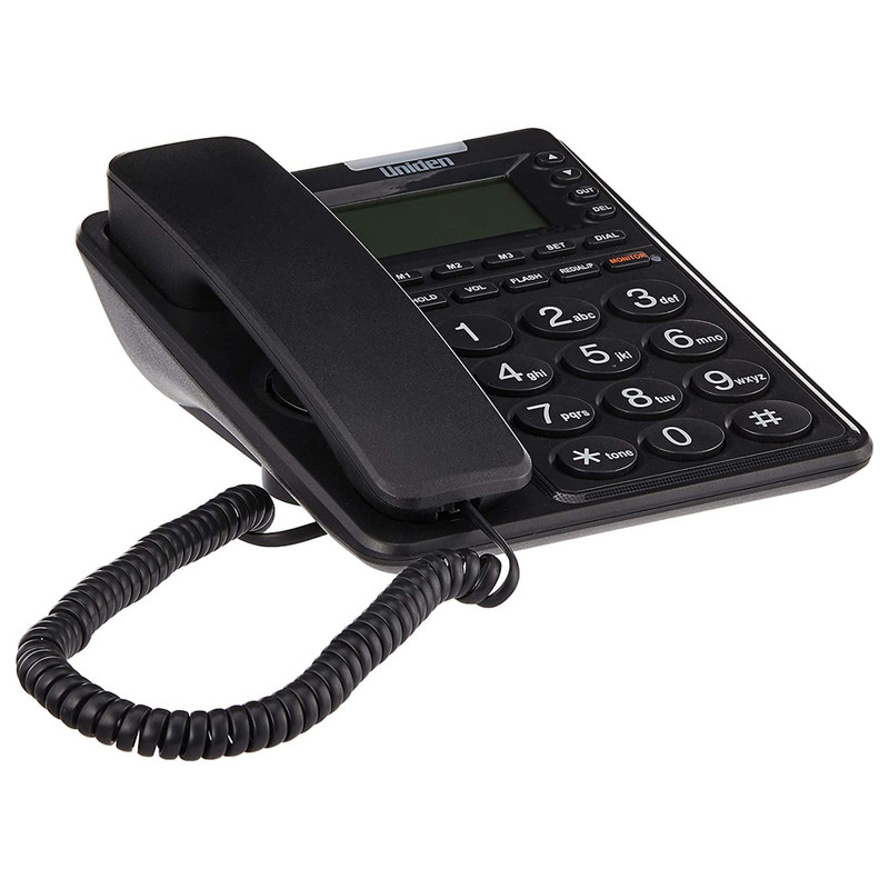 Ripley - TELEFONO FIJO UNIDEN NEGRO CE6409 CON VISOR