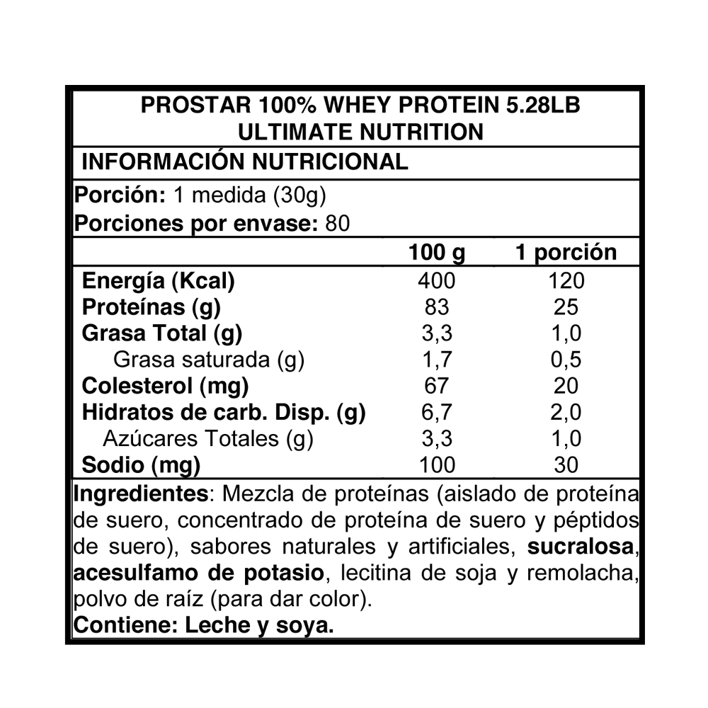 Ripley - PROTEÍNA ULTIMATE NUTRITION PROSTAR 100% WHEY PROTEIN 5 LBS ...
