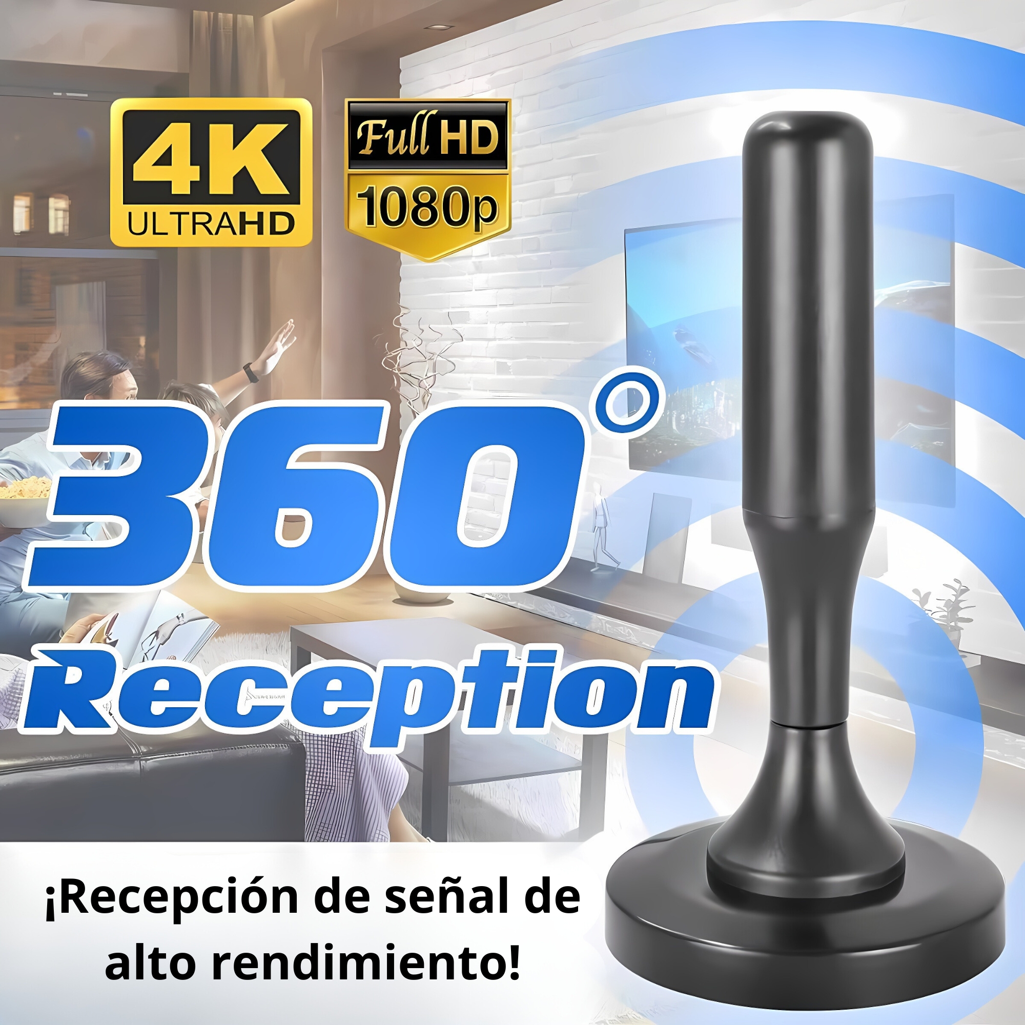PACK 2 ANTENA TV DIGITAL HD TVD SMART TV