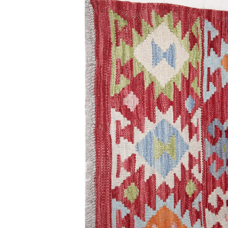ALFOMBRA PASILLO BAZHARS LANA 070X300 CM KILIM GALLE OP ART BN