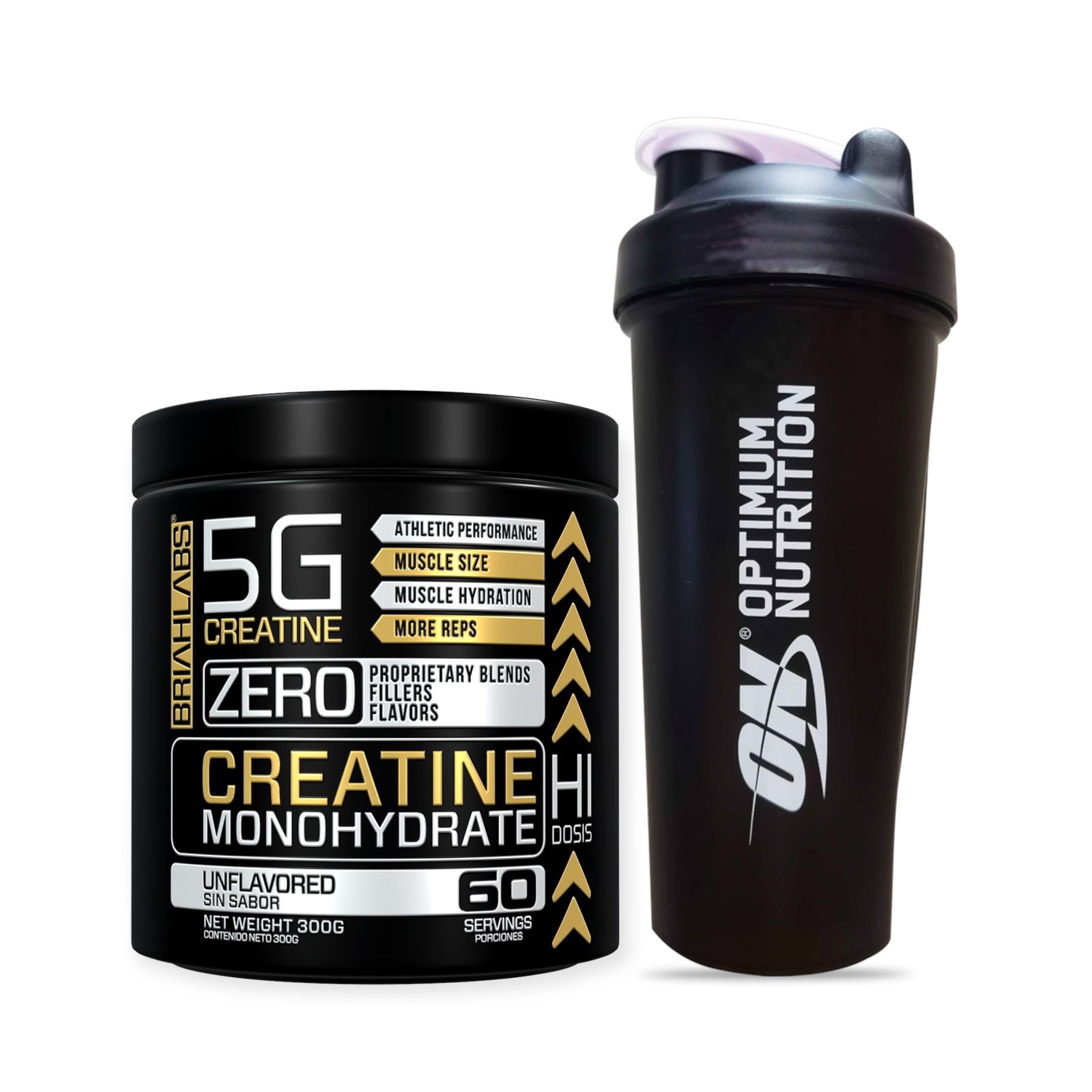 PACK CREATINA BRIAHLABS MONOHIDRATADA 300 GR SHAKER