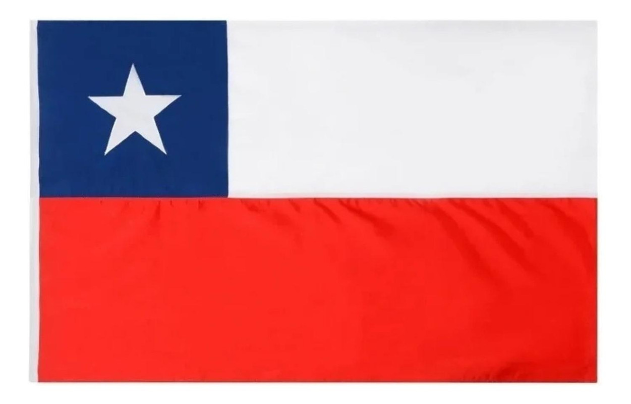 BANDERA DE CHILE ESCUDO 80 CM X 120 CM FIESTAS PATRIAS