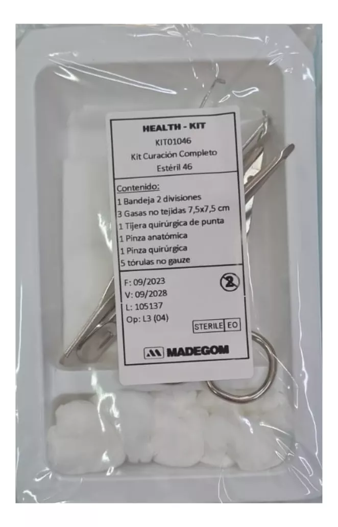 KIT DE CURACIÓN ESTÉRIL DESECHABLE COMPLETO