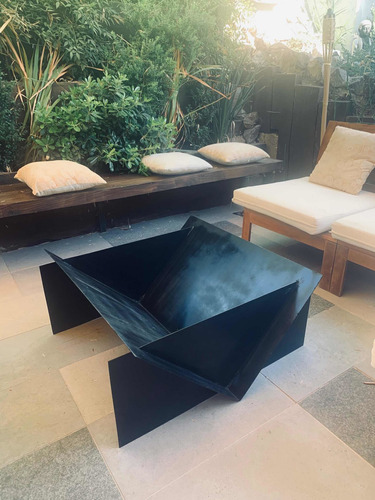Ripley - FOGÓN DE TERRAZA BRAZERO HIERRO FORJADO 80X80X36 MR.HIERRO