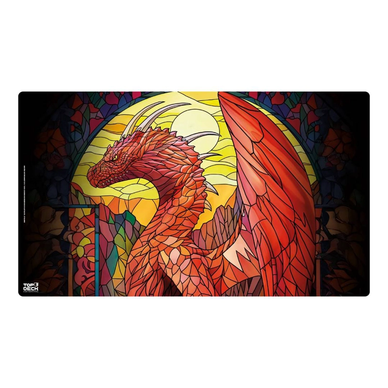 PLAYMAT TOPDECK COLECCION VITRALES - DRAGON ROJO