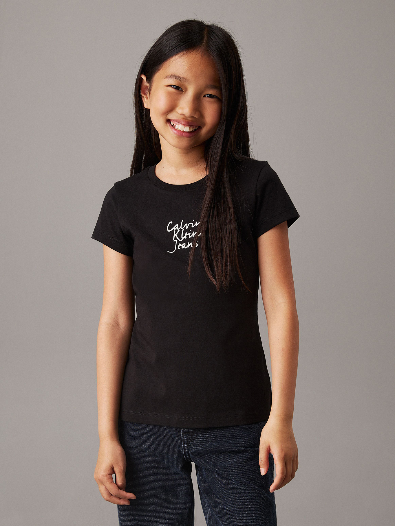POLERA NIÑA HANDWRITING LOGO