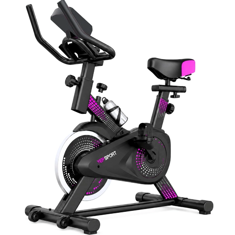 BICICLETA SPINNING YEPSPORT PINKPOINT CON BOTELLA