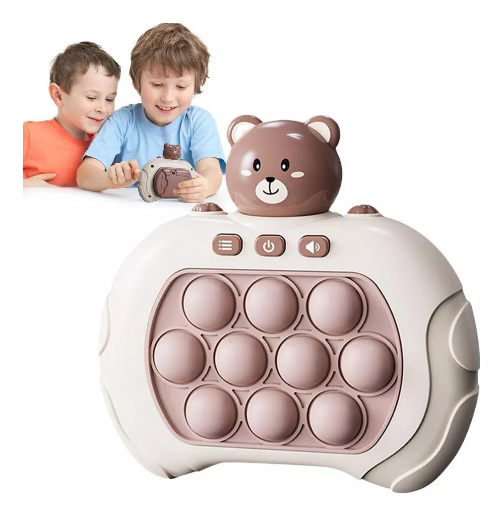 JUEGO INTERACTIVO POP IT ELECTRÓNICO DISEÑOS OSITO CAFÉ